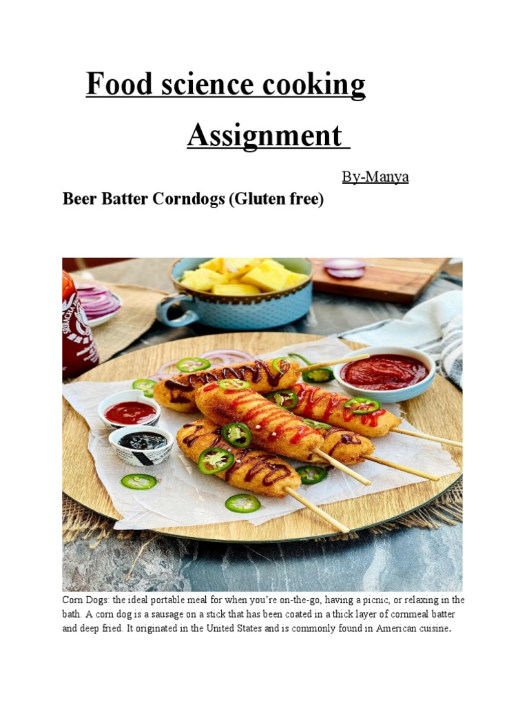 Food Science Cooking Assignment | PDF | Sausage | Macaron