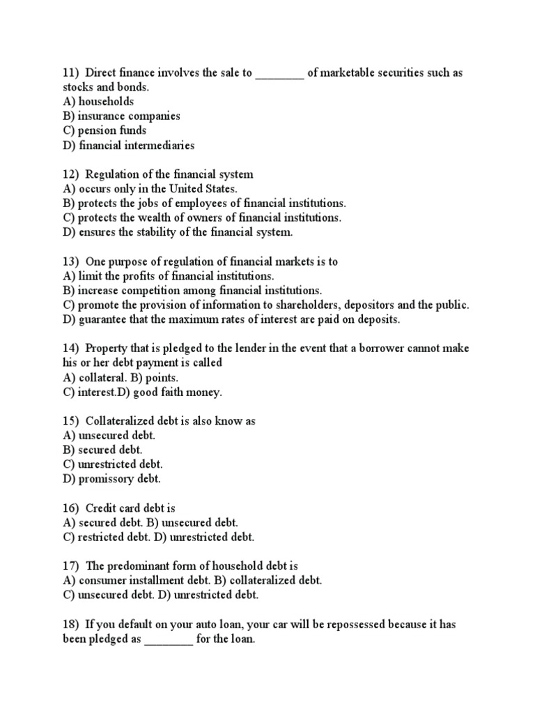 Exercise - Q Financial Structure 2 | PDF | Adverse Selection | Debt
