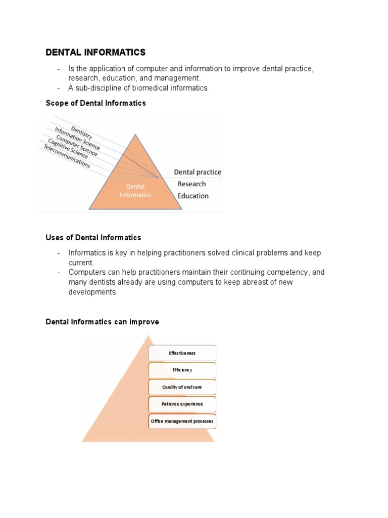 Dental Informatics | PDF | Health Informatics | Dentistry