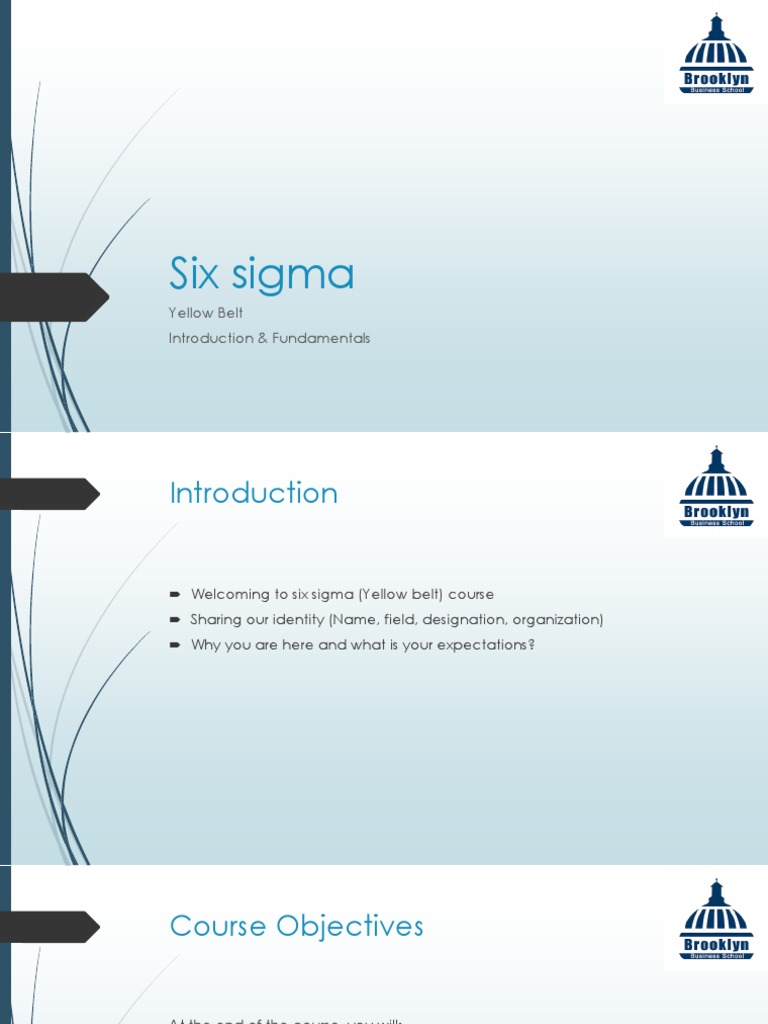 Six Sigma Yellow Belt Course Overview | PDF | Six Sigma