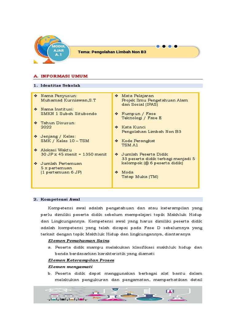 MODUL AJAR Modifikasi | PDF | Karier & Perkembangan