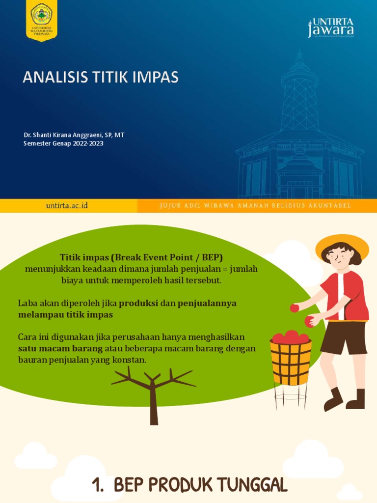 8 Analisis Titik Impas | PDF | Pengelolaan Keuangan & Uang | Metode ...