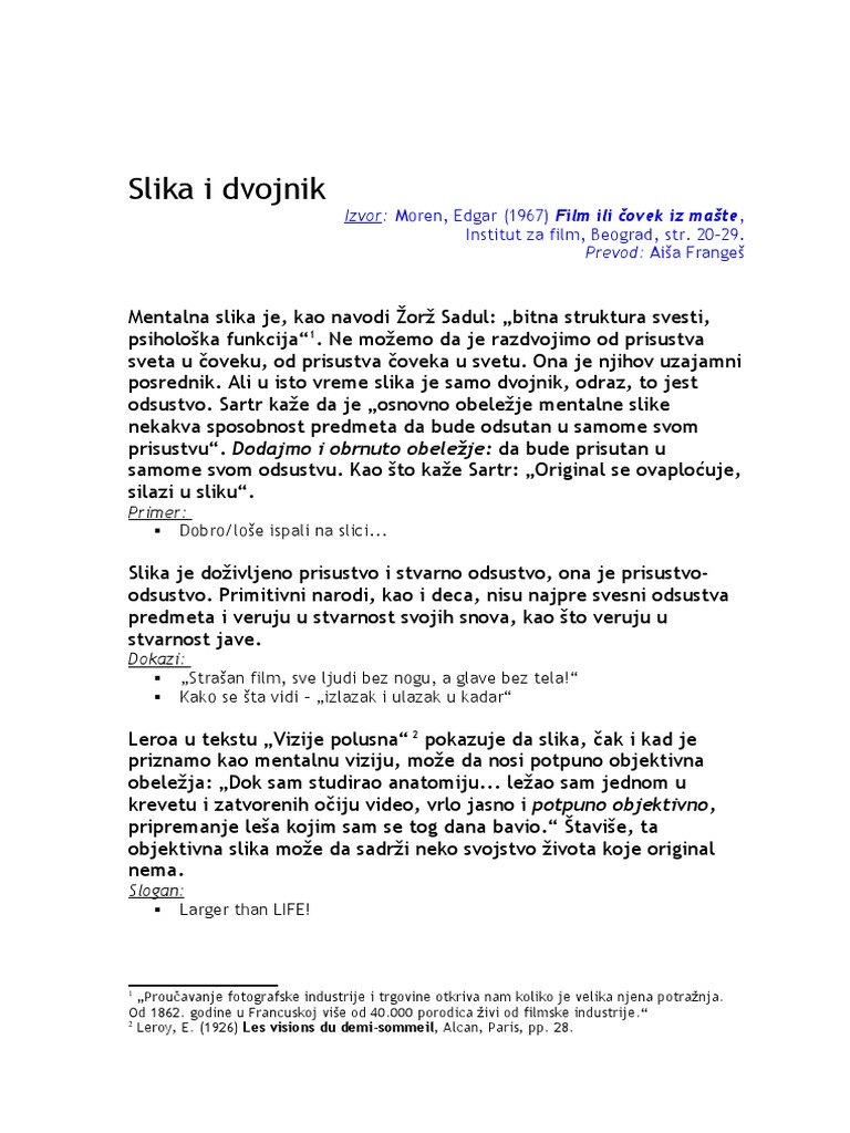Slika I Dvojnik | PDF