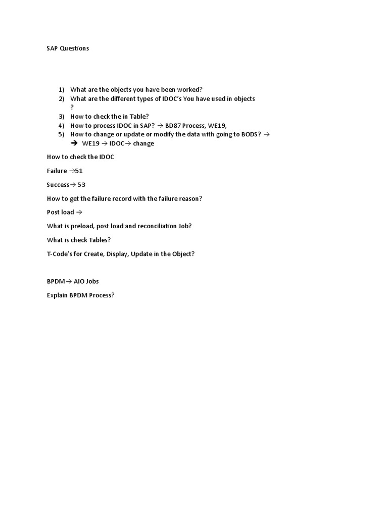 Sap Questions Pdf 6147