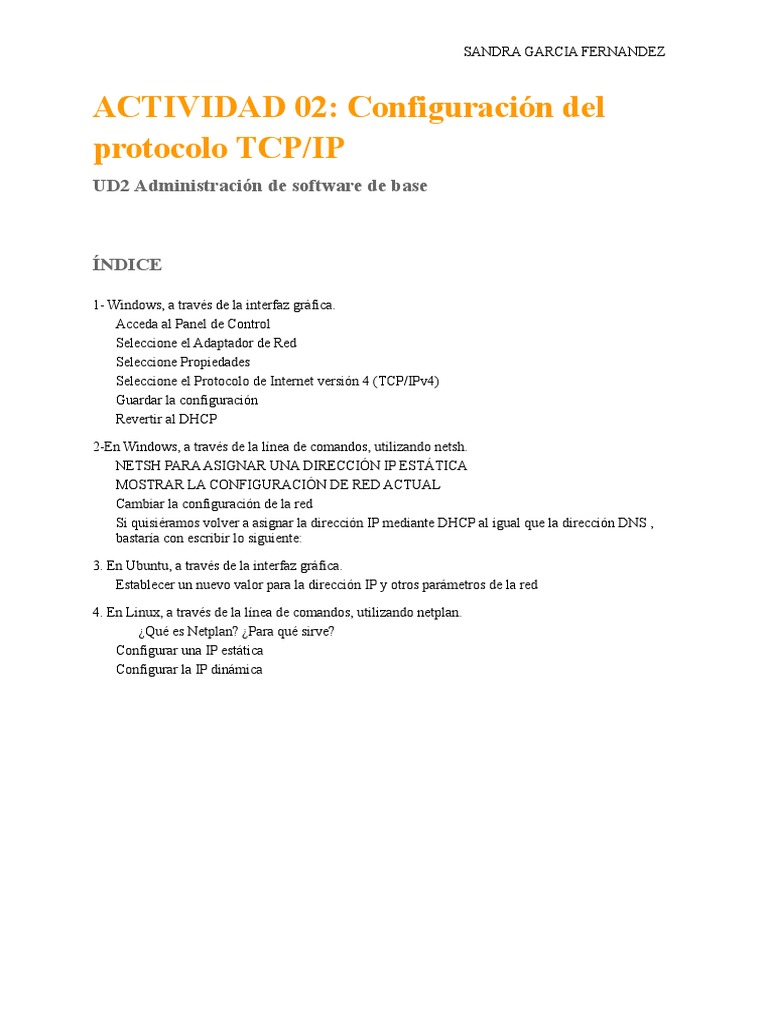 Actividad 02 | PDF | Dirección IP | Protocolos de internet