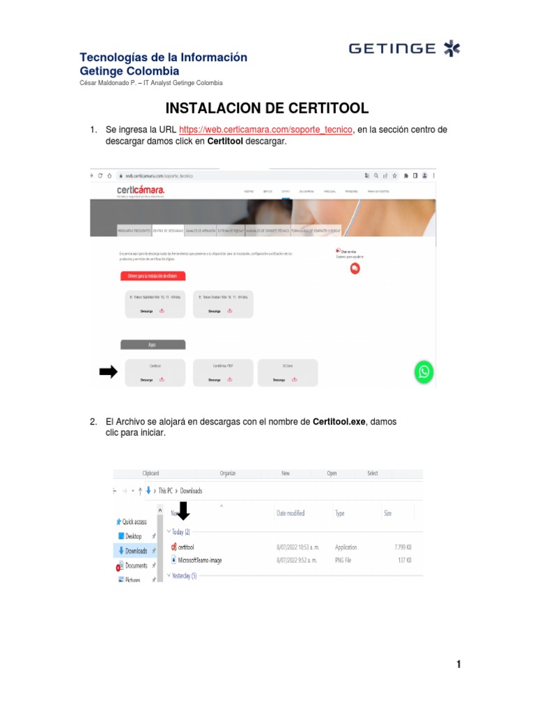 Instalacion de Certitool | PDF
