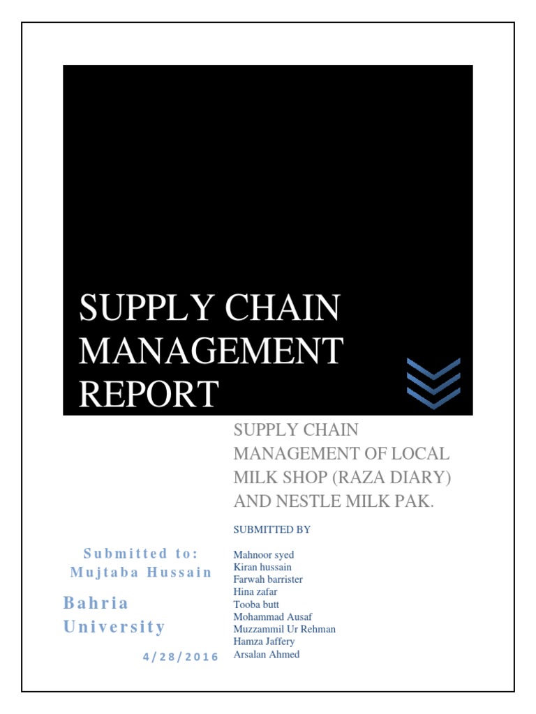 Supply Chain Final Report | PDF | Supply Chain | Logistics