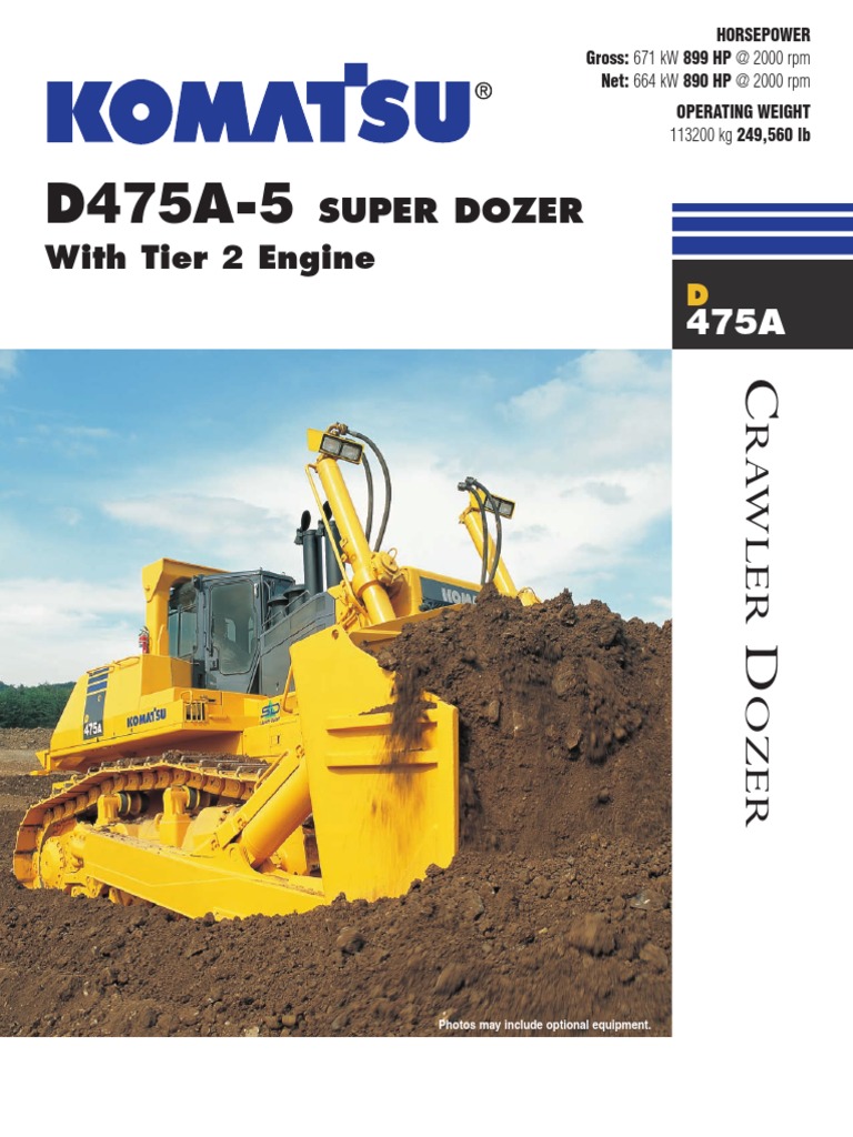 D475A-5 Super Dozer Aess725!00!46551 - Folha de Esp. | PDF | Horsepower ...