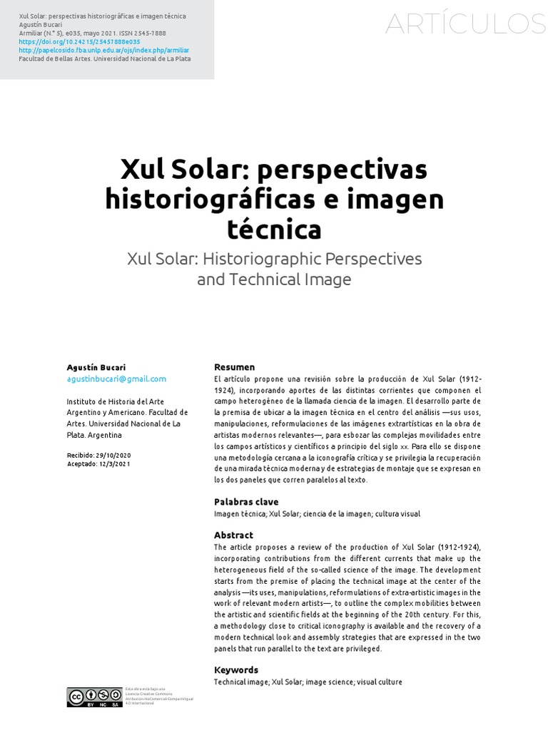 Xul Solar Perspectivas Historiograficas | PDF | Imagen | Óptica