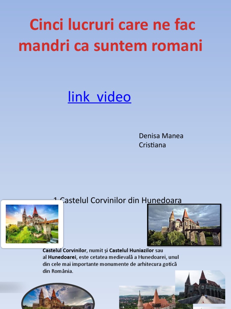 Cinci Lucruri Care Ne Fac Mandri CA Suntem Romani | PDF