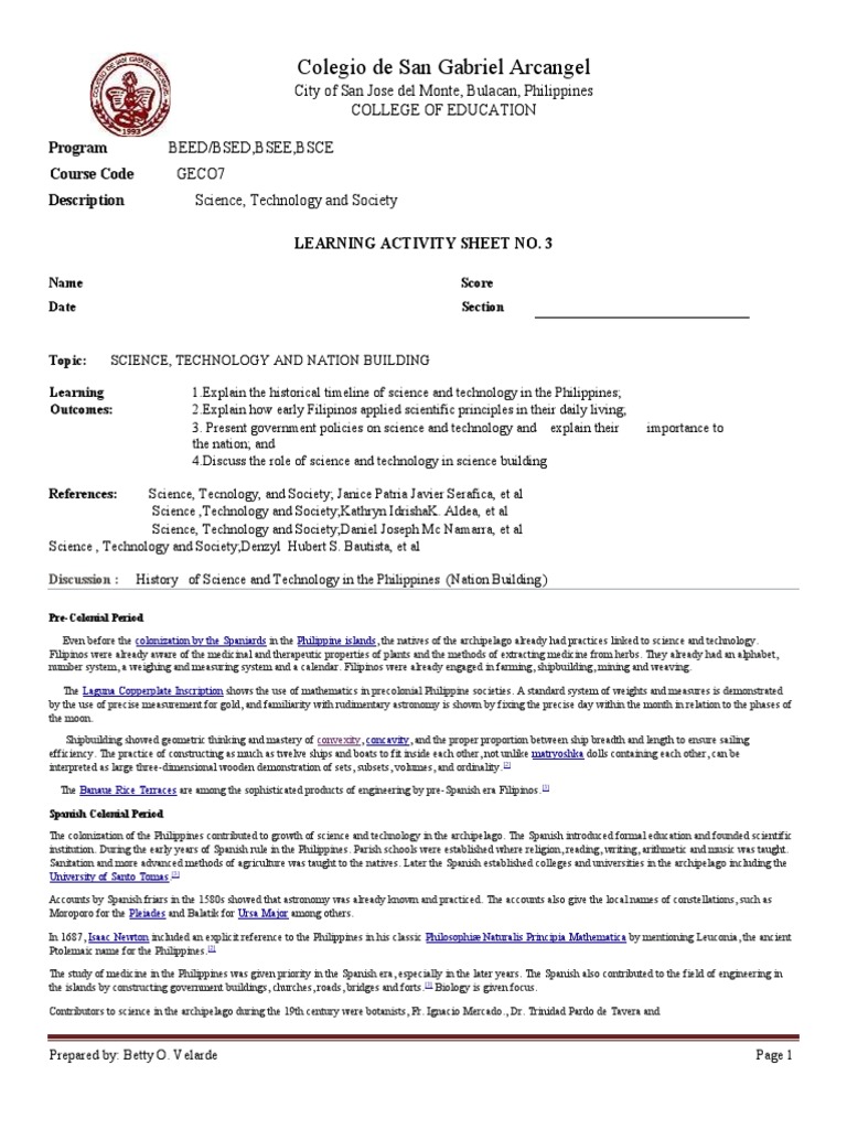 LAS3 | PDF | Philippines | Science