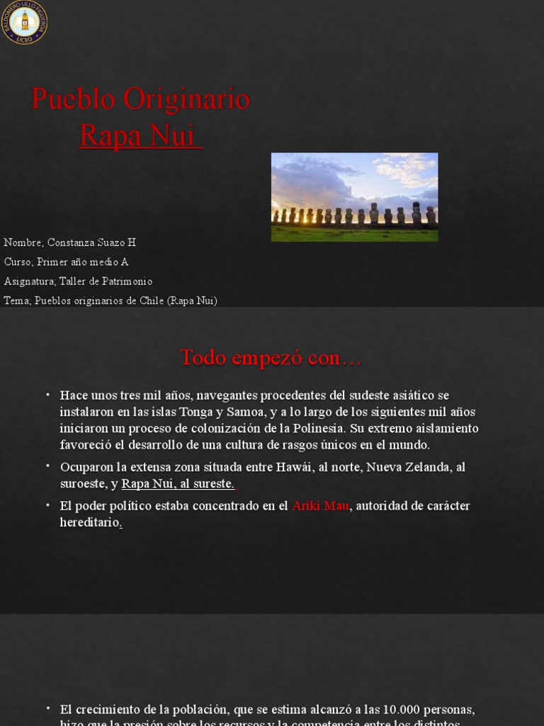 Pueblo Originario Rapa Nui | PDF