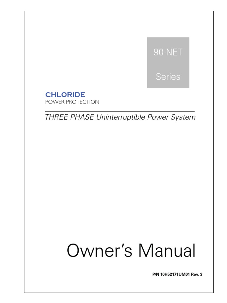 90-Net. Series Chloride Power Protection. Three Phase Uninterruptible ...