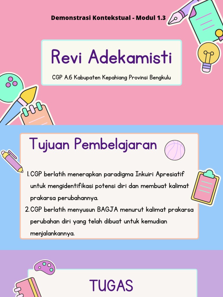 Kanvas BAGJA Prakarsa Perubahan Revi Adekamisti | PDF | Karier & Perkembangan