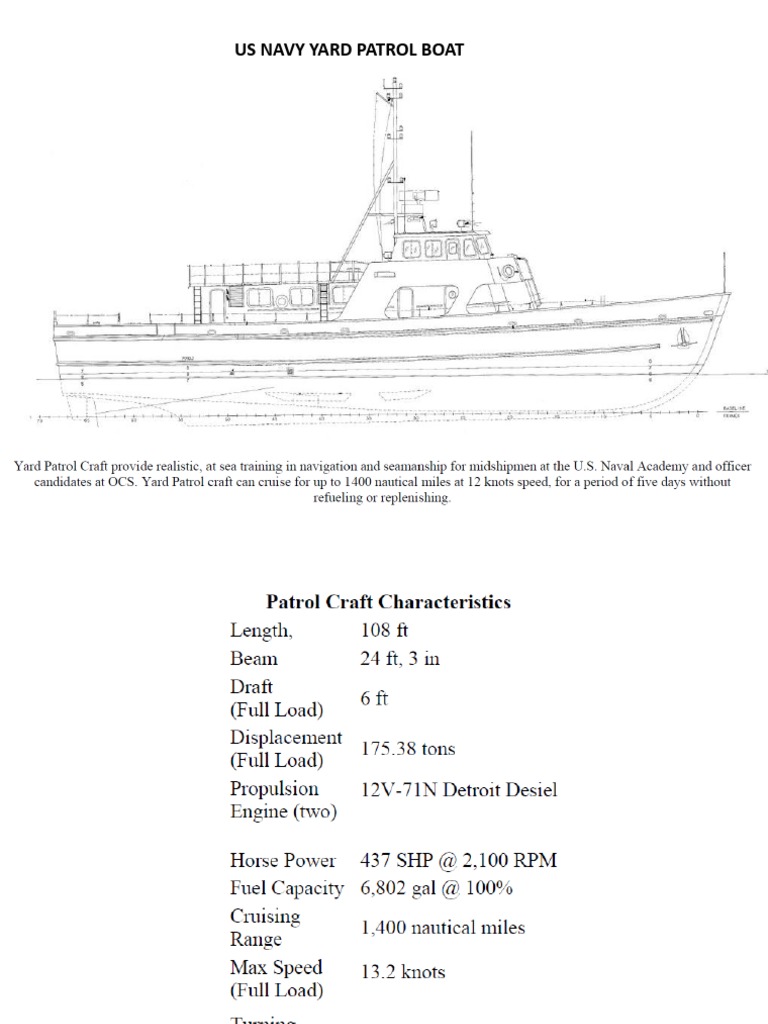 US Navy Yard Patrol Boat Reference - ME197 2SY2021-2022 | PDF