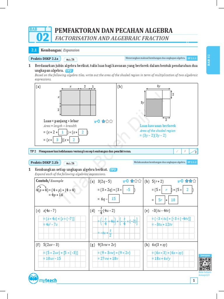 MM 6 Maths TG 2 - Bab 02 | PDF