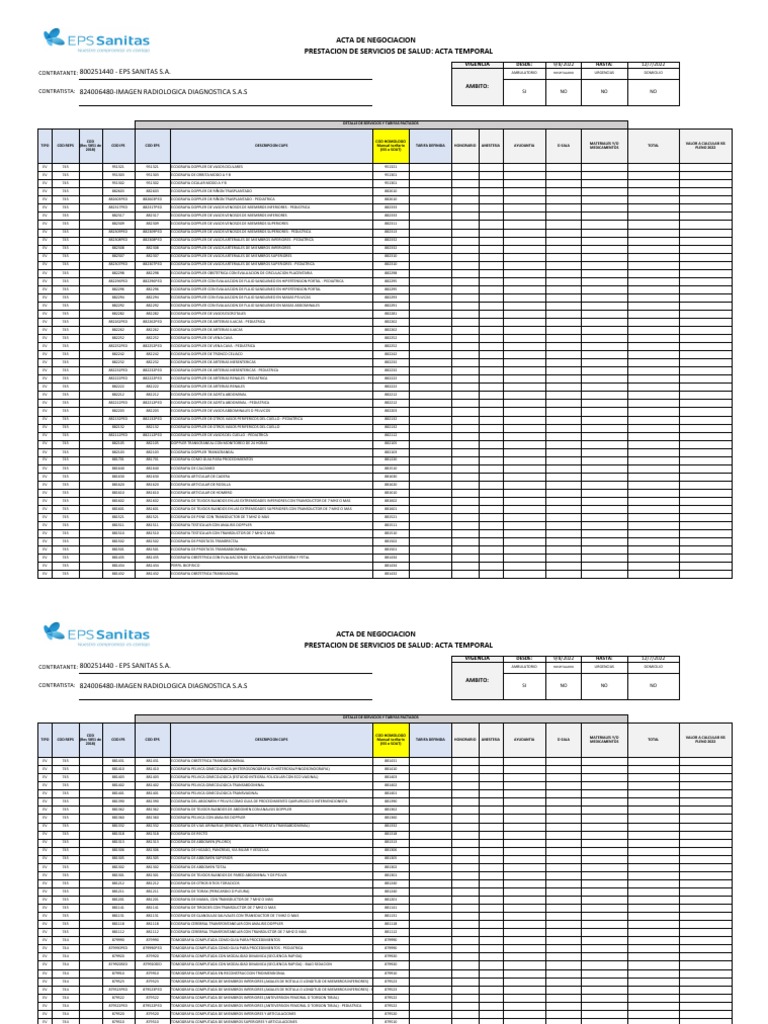 Procedimientos Cime Sas | PDF | Ultrasonido médico | Abdomen