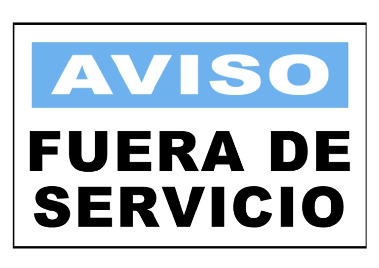 Aviso Fuera de Servicio | PDF