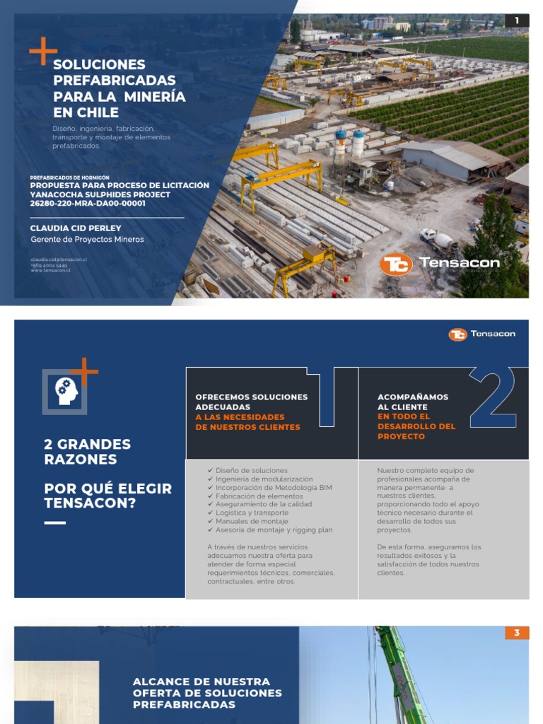 Presentación Tensacon Sigdo Koppers - TENSACON S.A. | PDF | Hormigón | Logística