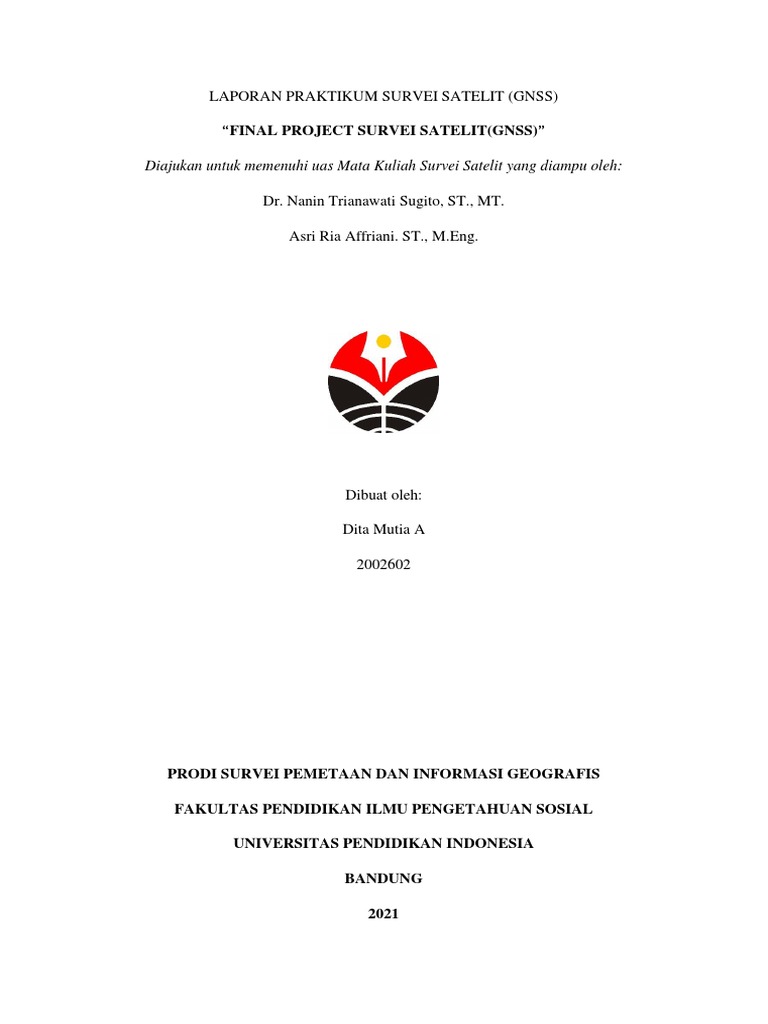 Dita Mutia A - 2002602 - Laporan Final Project GNSS | PDF