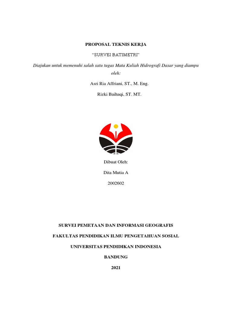 Dita Mutia A - 2002602 - Proposal Teknis Kerja | PDF
