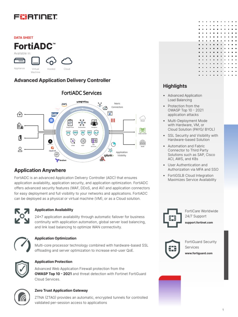 Forti ADC | PDF | Cloud Computing | Load Balancing (Computing)
