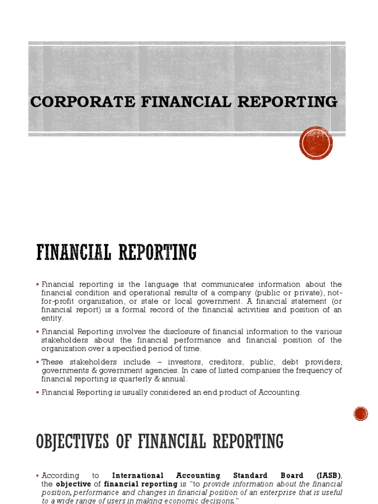 Corporate Financial Reporting | PDF