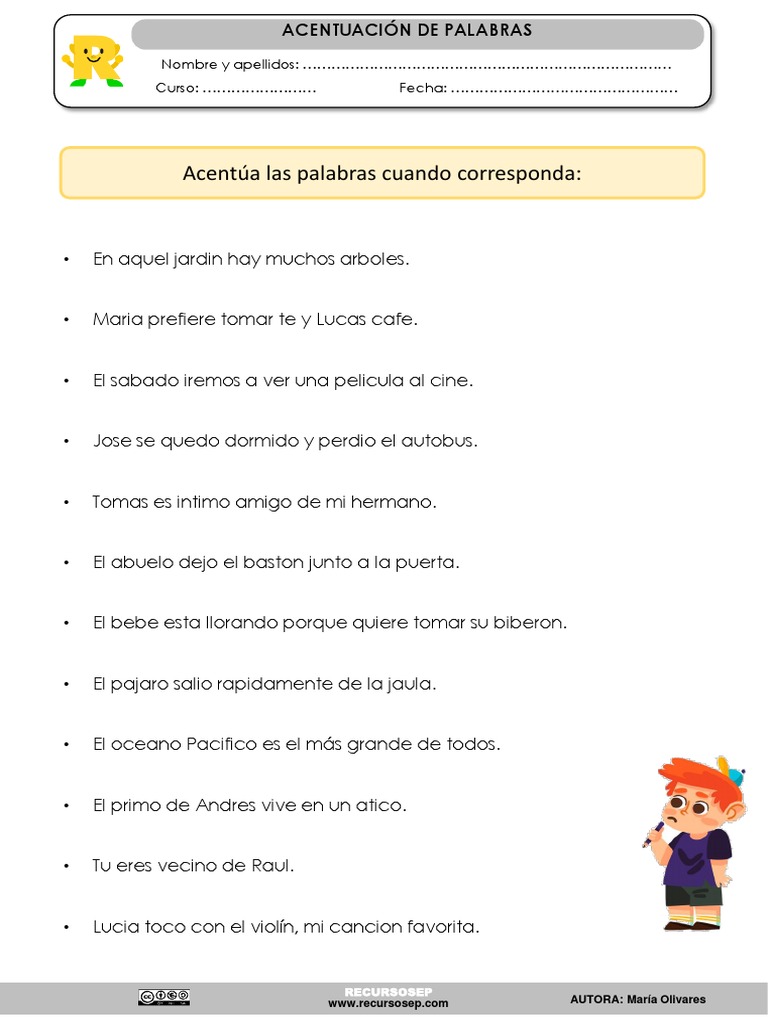 Acentuación de Palabras en Español | PDF