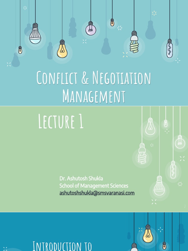 Lecture 1 Negotiation | PDF | Negotiation | Social Psychology