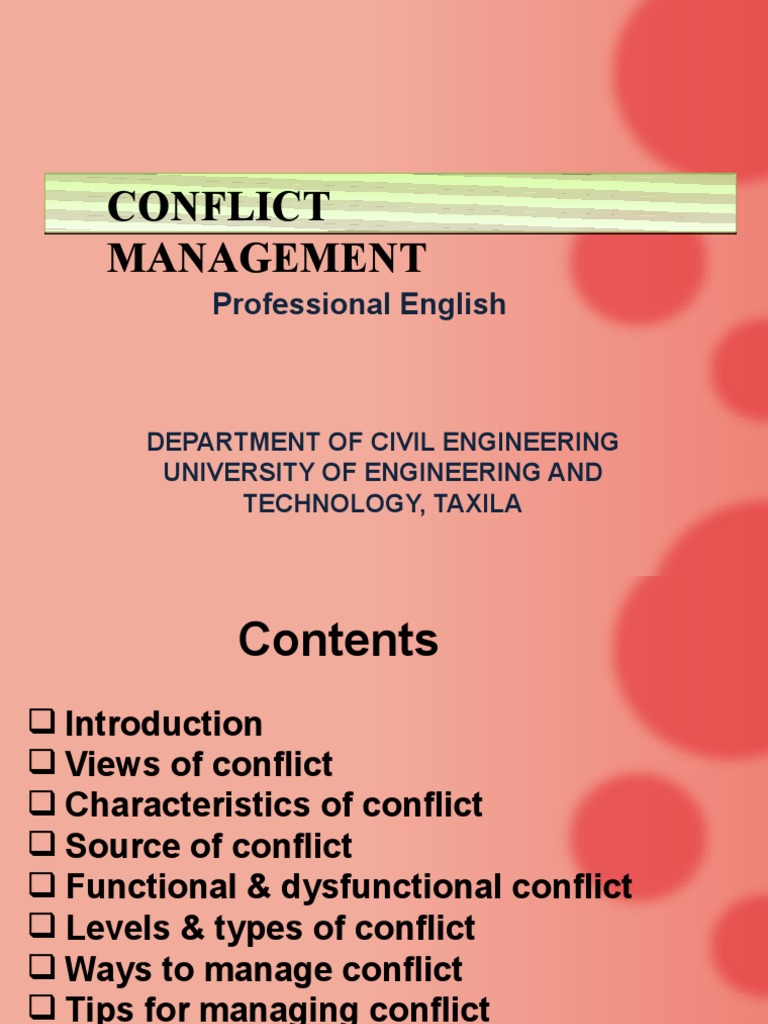 Conflict Management | PDF | Interpersonal Relationships | Feeling