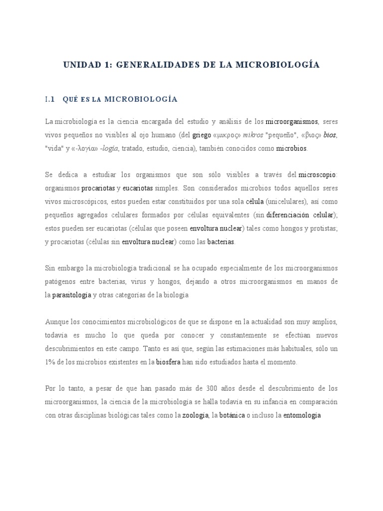 La Microbiología | PDF | Microbiología | Microorganismo