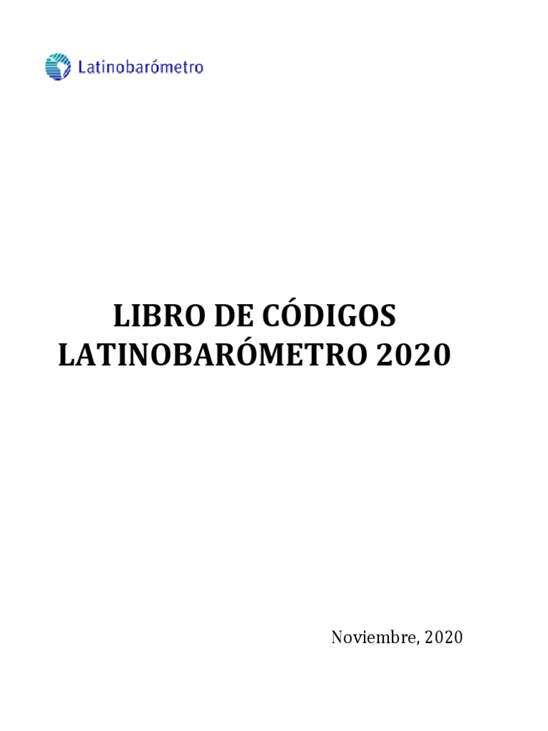 F00011655-Latinobarometro 2020 Libro de Codigos | PDF