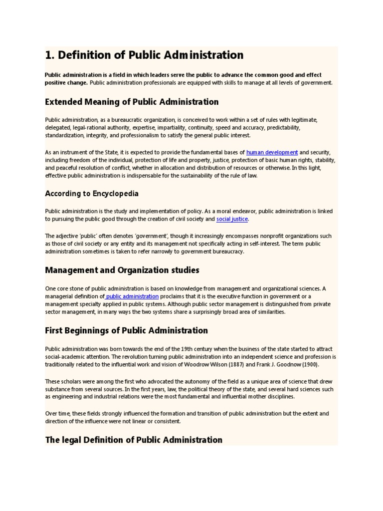 Understanding Public Administration: A Comprehensive Overview of Key ... Understanding Public Administration: A Comprehensive Overview of Key ...