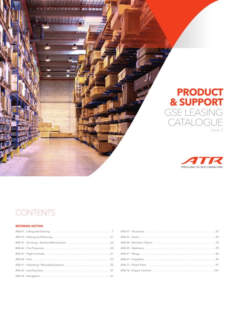 ATR Catalogue GSE | PDF | Aviation | Manufactured Goods