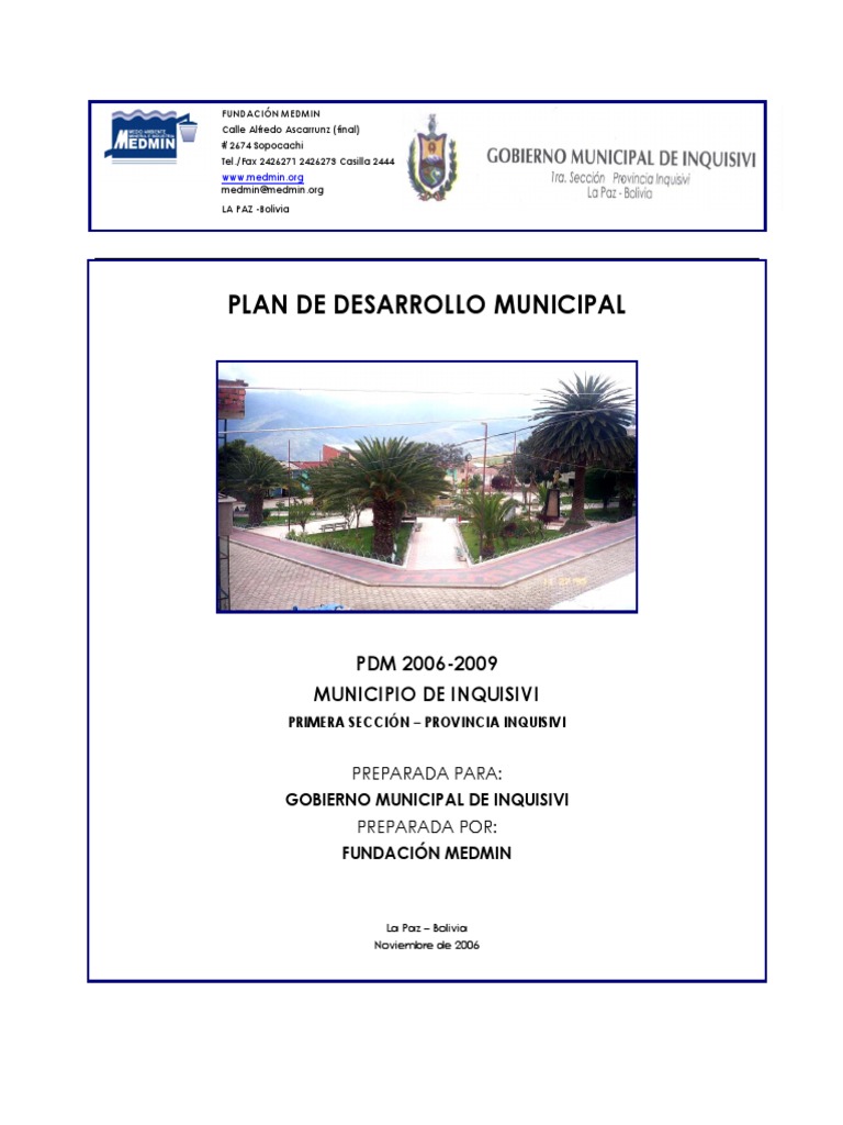 Plan de Desarrollo Municipal | PDF