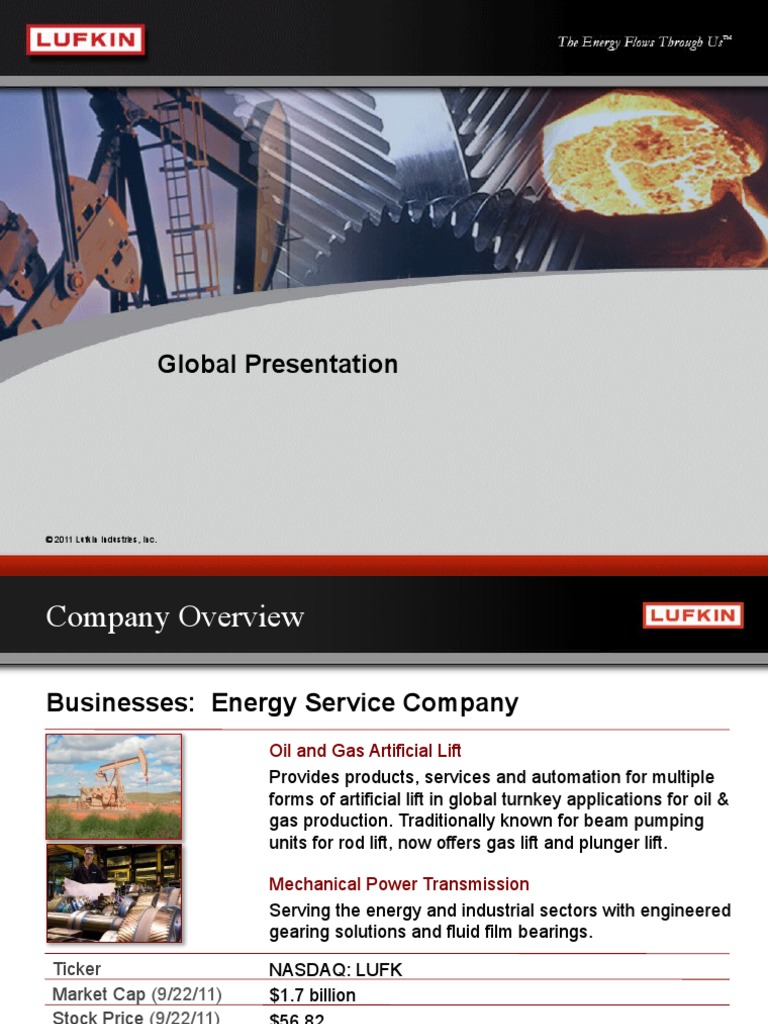 1 - Global Presentation | PDF | Pump | Chemical Engineering