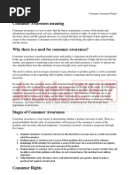 Consumer Awareness Project Class10 | PDF | Consumer Protection