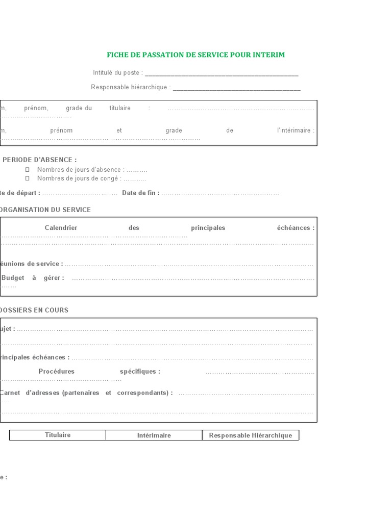 Fiche D'intérim | PDF
