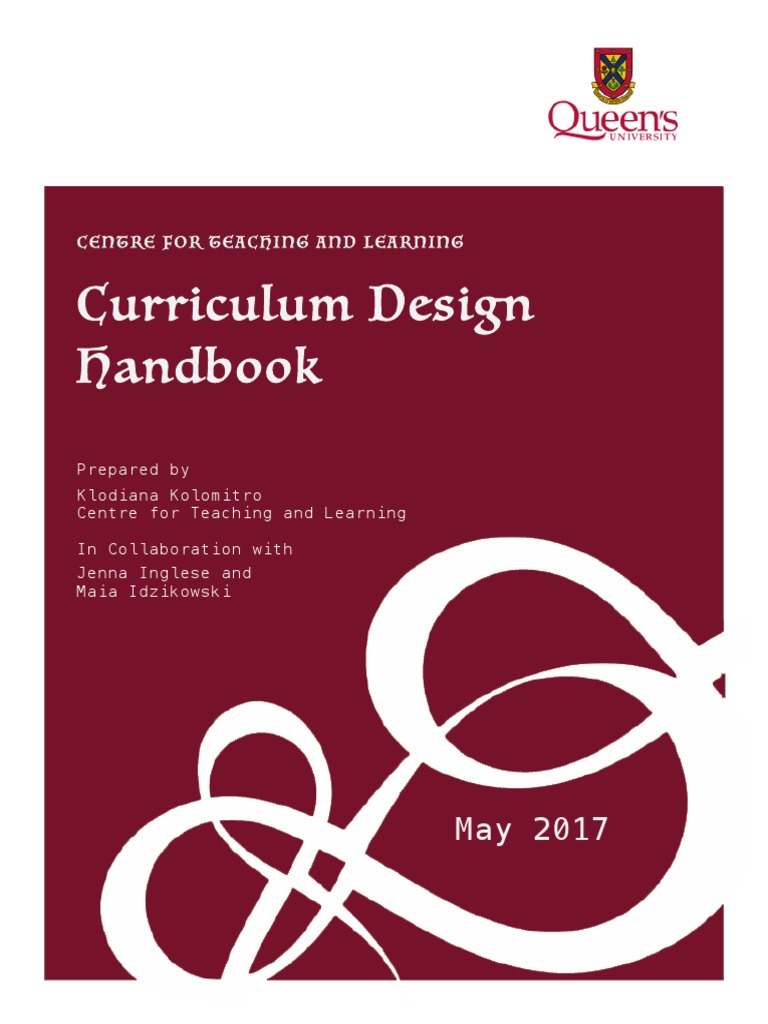 Curriculum Design Handbook Guide | PDF | Curriculum | Learning
