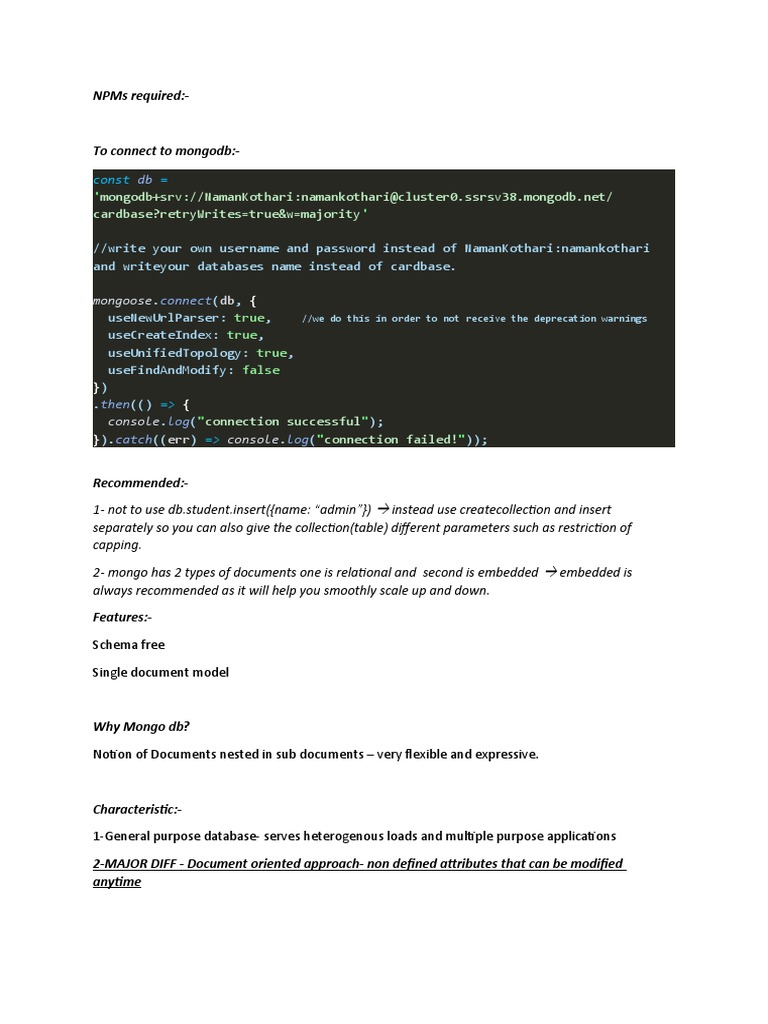 Mongodb | PDF | Mongo Db | Databases Mongodb | PDF | Mongo Db | Databases