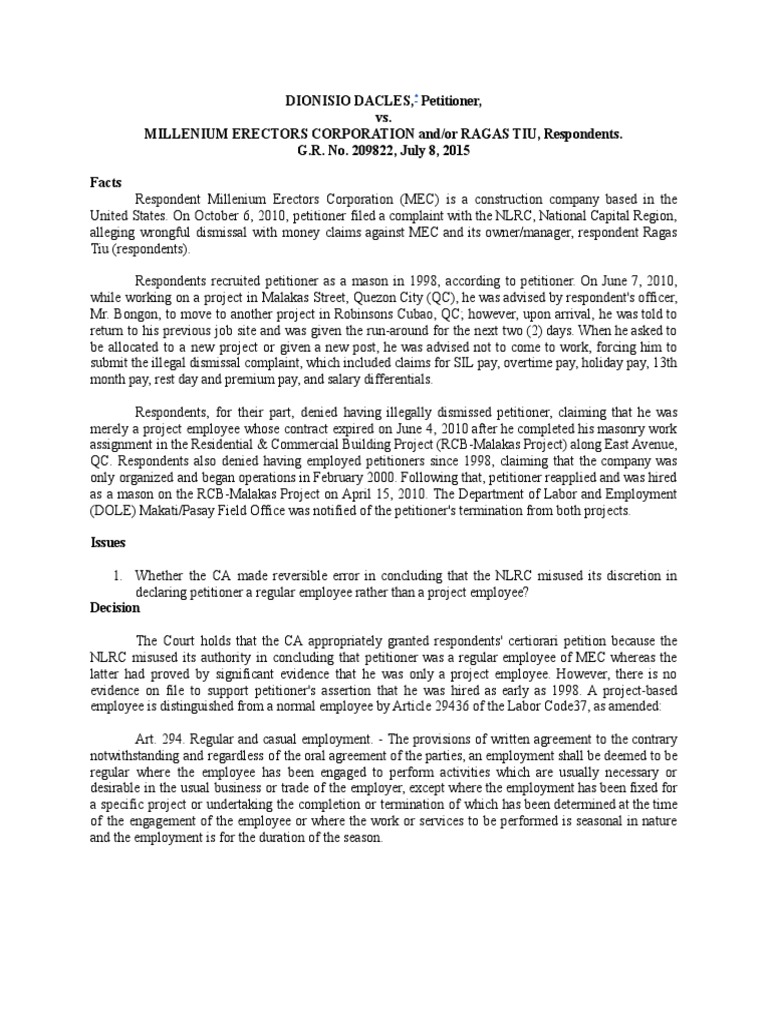 Case Digest | Download Free PDF | Photocopier | Employment