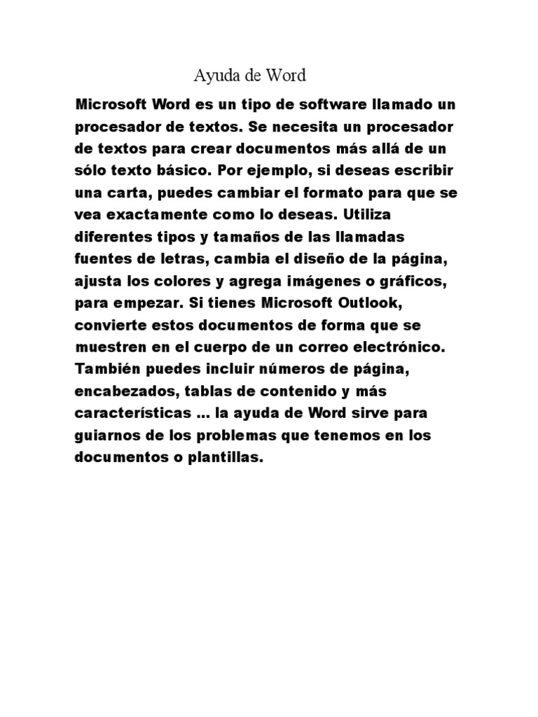 Ayuda de Word | PDF | Microsoft Word | Multimedia
