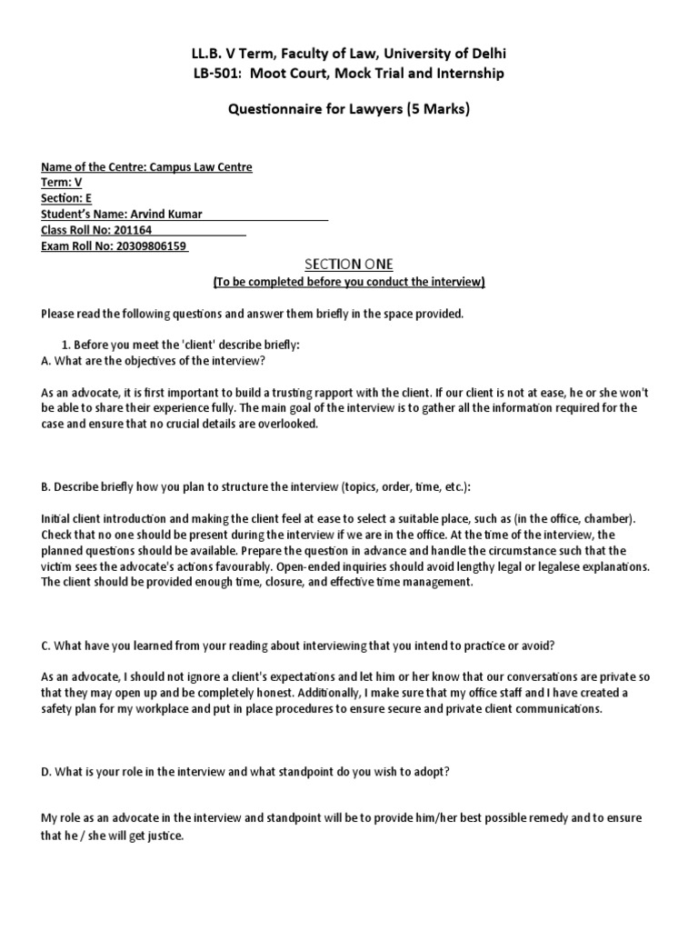 Arvind Client Interview | PDF