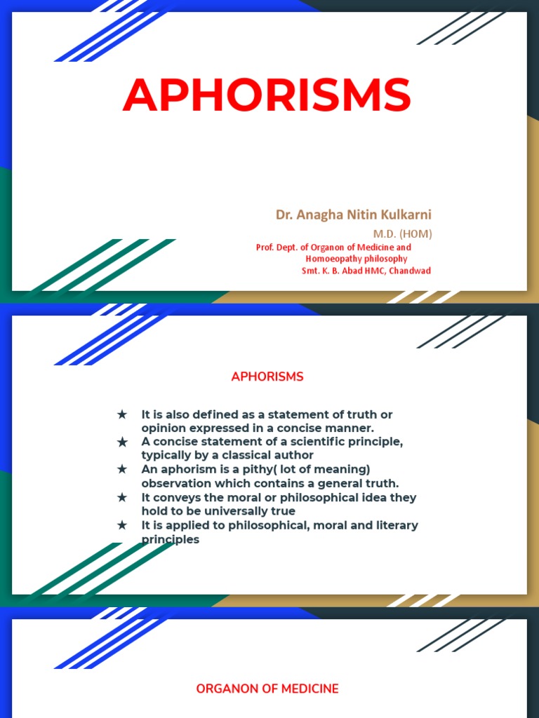 Complete Organon Revision With All Aphorisms | PDF | Homeopathy ...