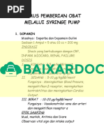 Rumus Pemberian Obat Vascon Dengan Alat Sring Pump | PDF