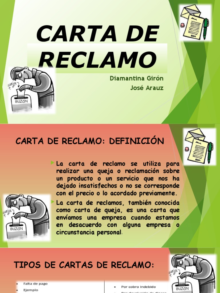 Guía de Carta de Reclamo y Ejemplos | PDF | Derecho | Crecimiento ...