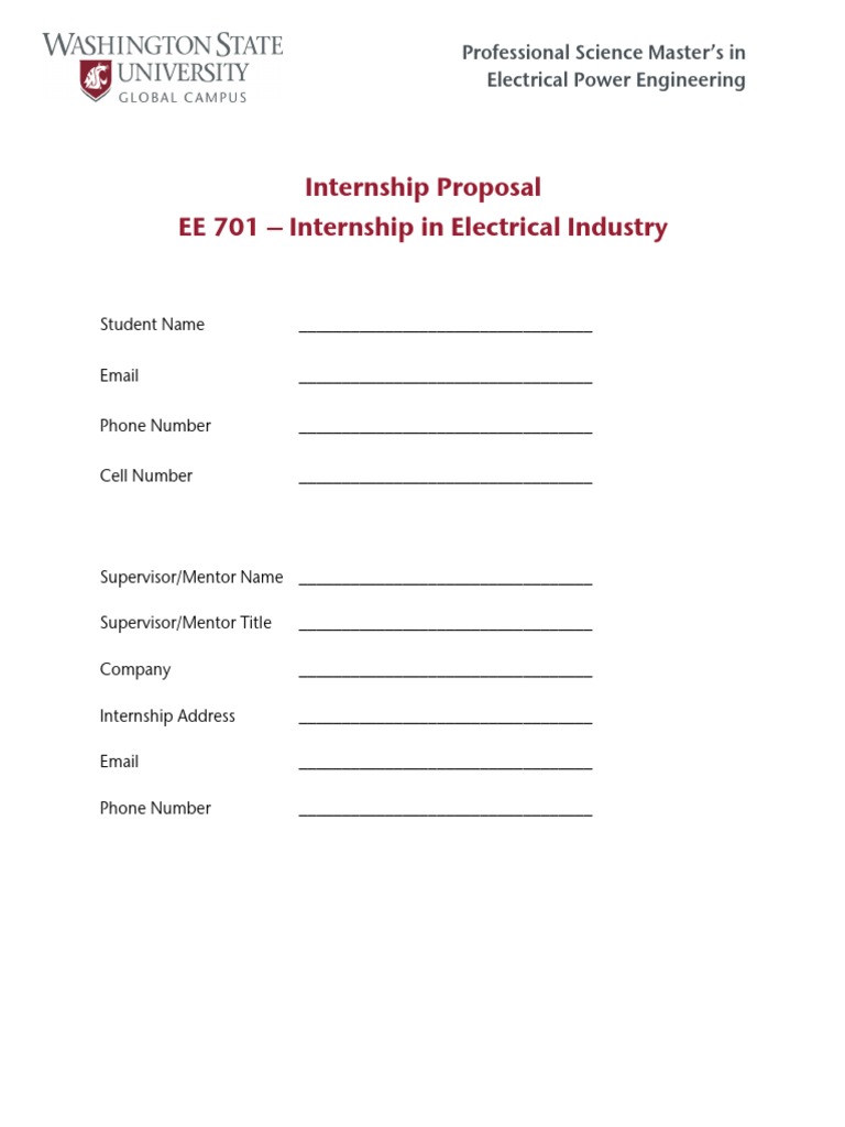 PSM Internship Proposal | PDF | Internship | Job Hunting