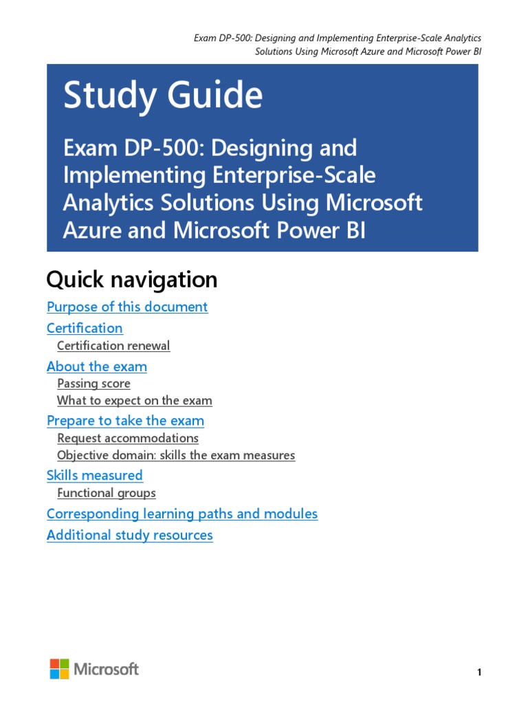Azure Analytics Exam Guide | PDF | Microsoft Azure | Data Analysis