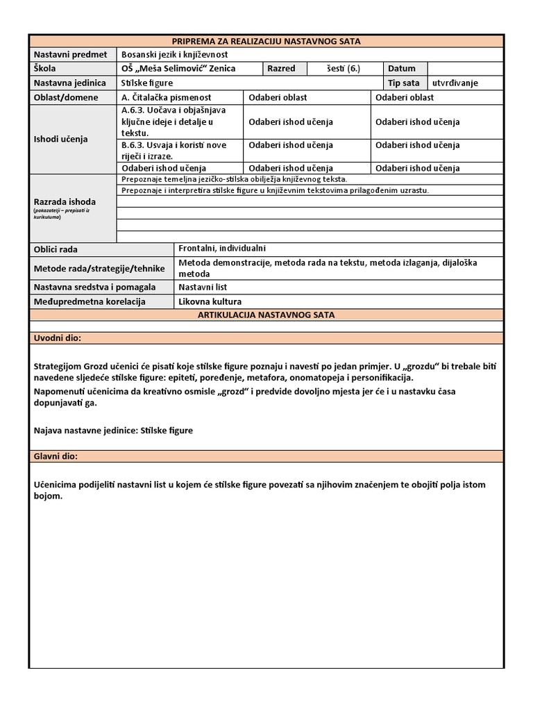 Stilske Figure Utvrđivanje | PDF