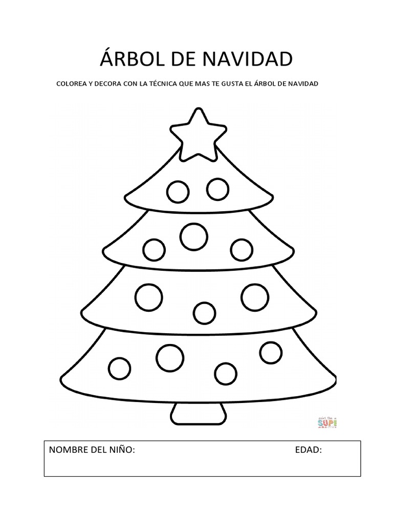 Colorea y Decora Árbol de Navidad | PDF